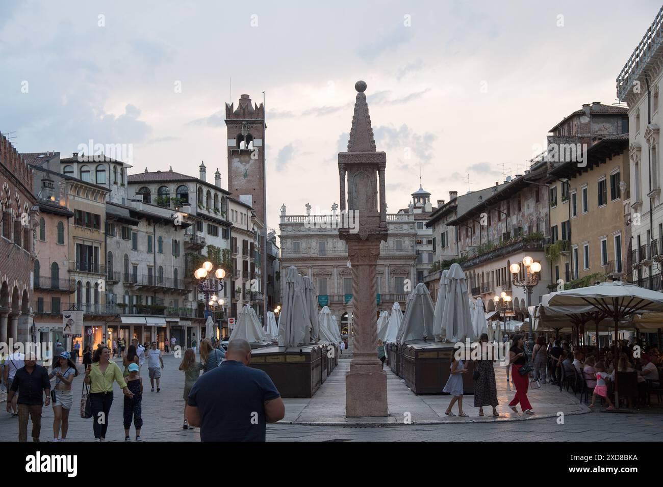 Gothic Colonna con edicola (column with Aedicula) with reliefs of the ...