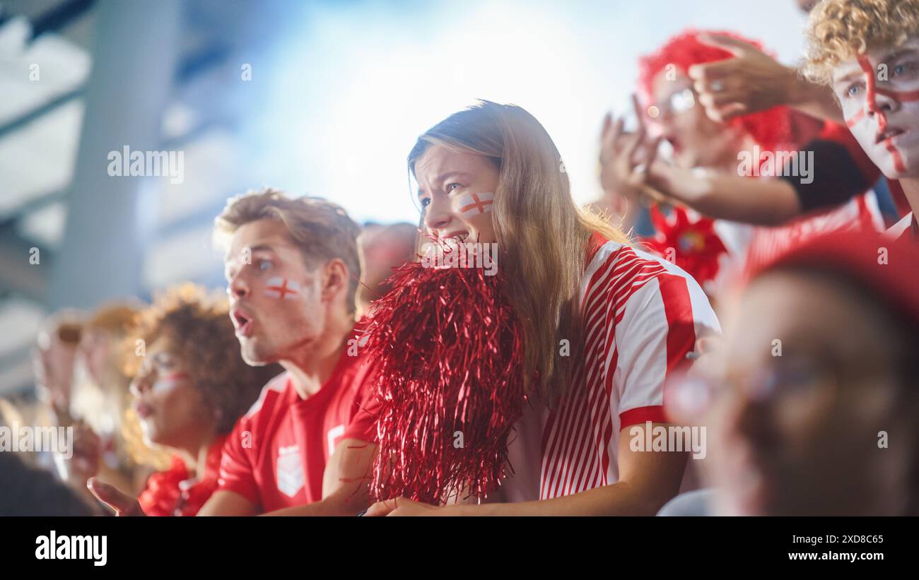 Girl stadium watching soccer hi-res stock photography and images - Alamy