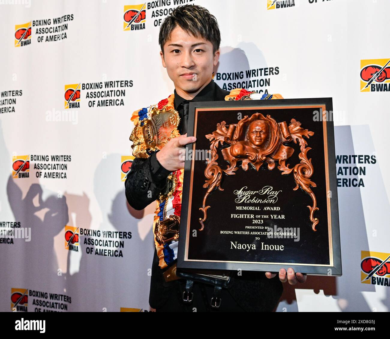 Naoya Inoue, world super bantamweight champion, of Japan attens at the ...