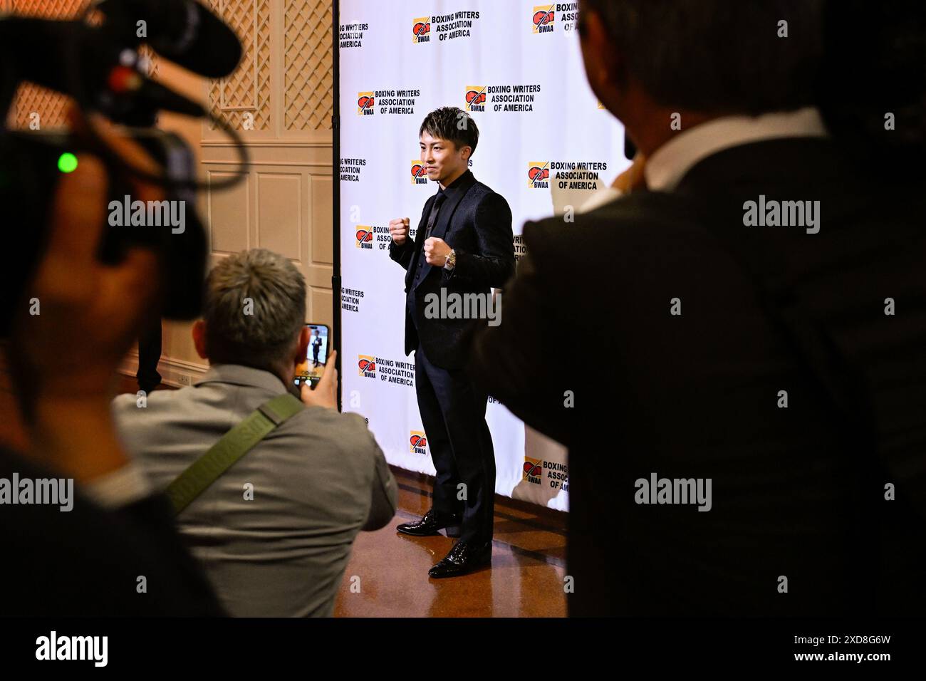 Naoya Inoue, world super bantamweight champion, of Japan attens at the ...
