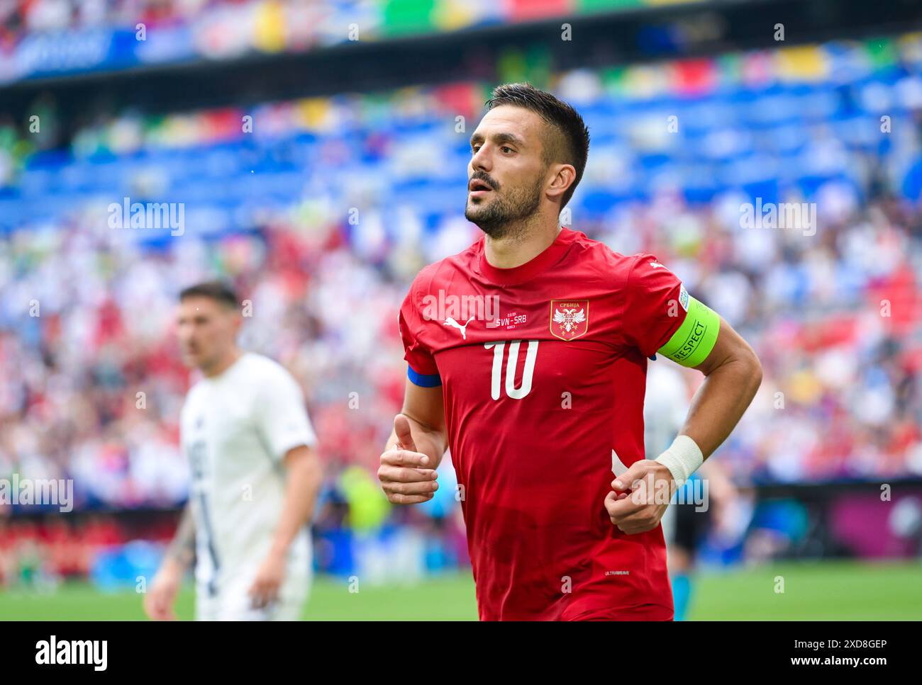 Dusan Tadic Serbia schaut, UEFA EURO 2024 - Group C, Slovenia vs Serbia ...