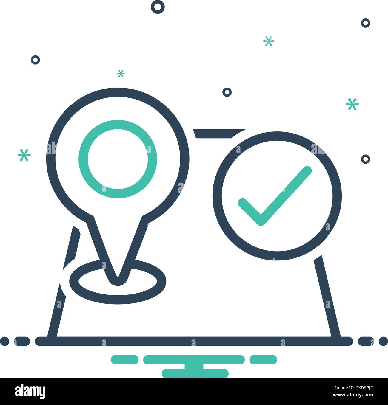 Icon arrive reach Cut Out Stock Images & Pictures - Alamy