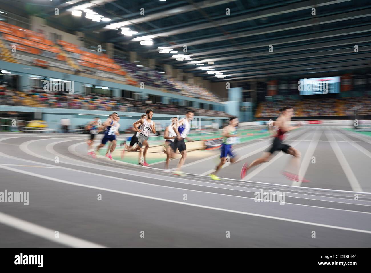 ISTANBUL, TURKIYE - FEBRUARY 17, 2024: Athletes running during Turkish ...