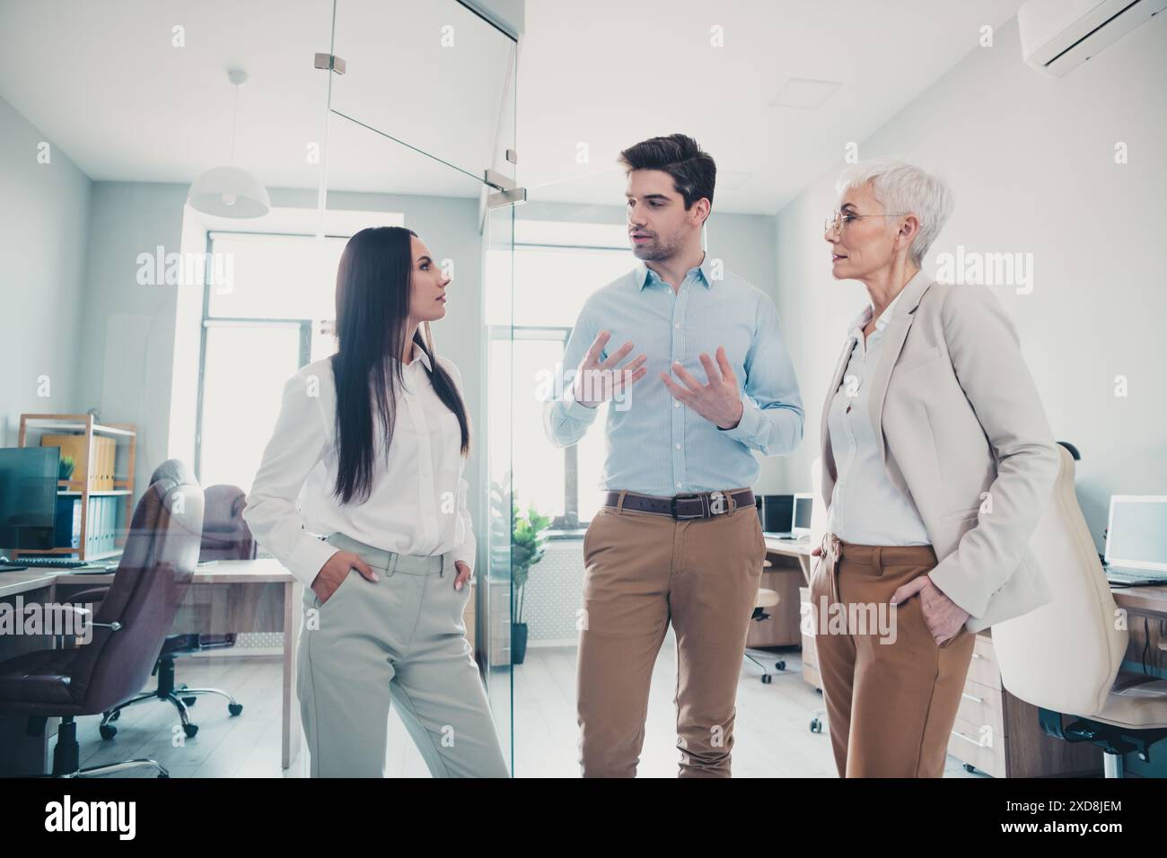 Photo of business people discussion important point for start up in ...