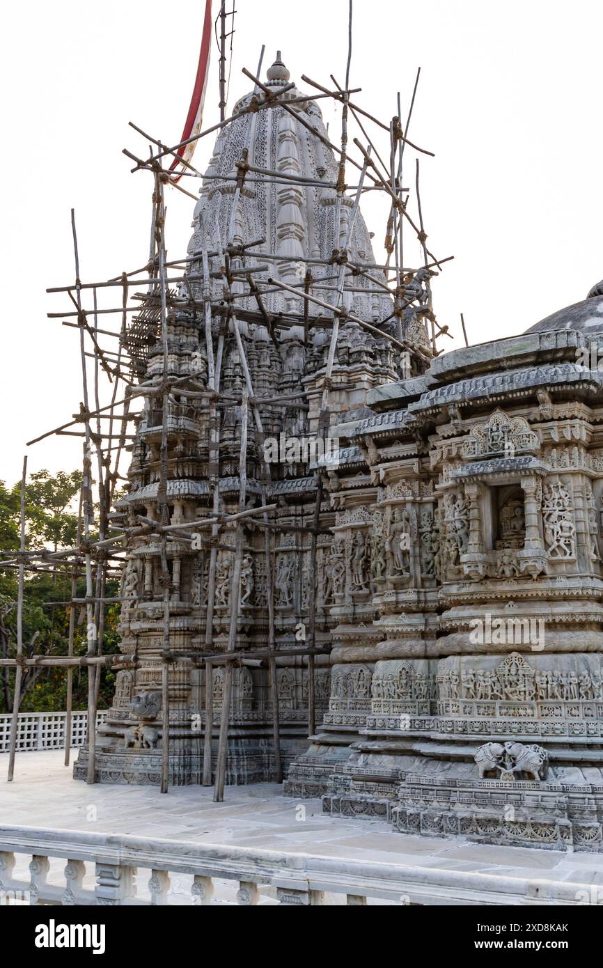 ancient unique temple architecture restoration with bright sky at day ...