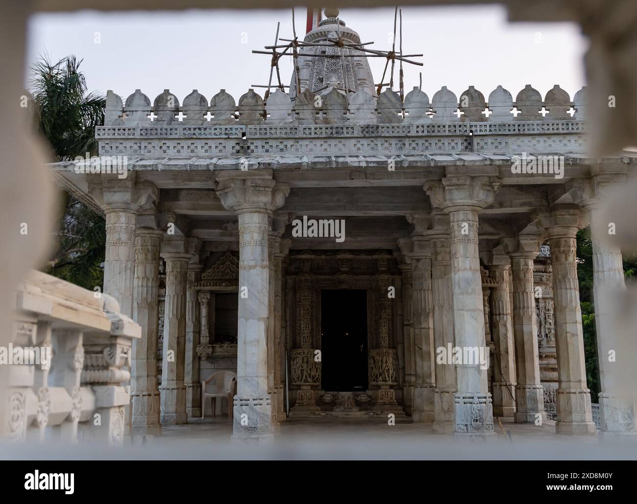 ancient unique temple architecture restoration with bright sky at day ...