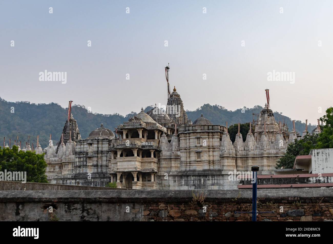 ancient unique temple architecture with bright blue sky at day from ...