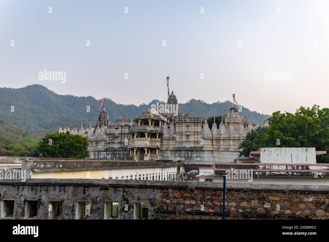 ancient unique temple architecture with bright blue sky at day from ...