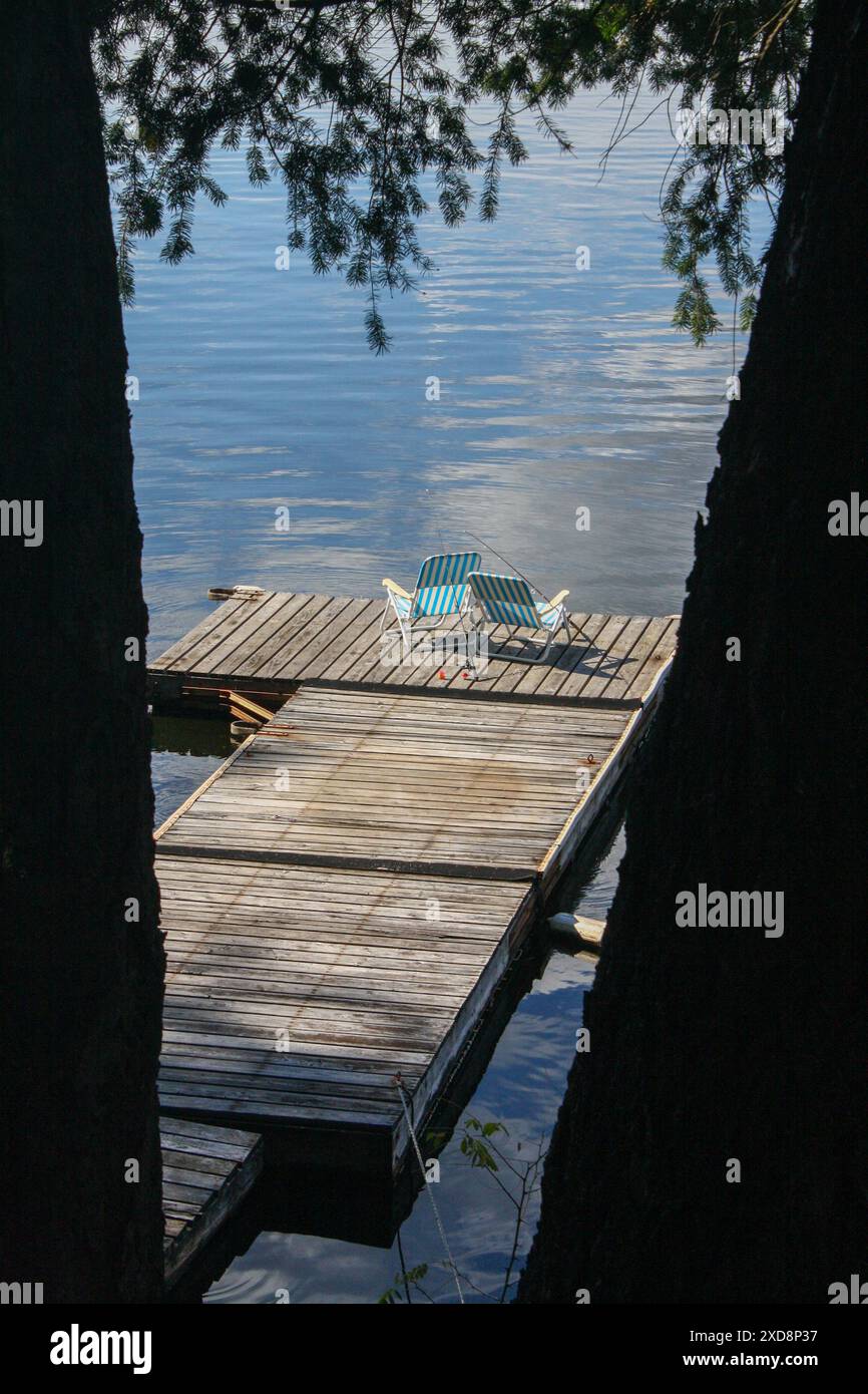 Dock chairs lakefront hi-res stock photography and images - Alamy