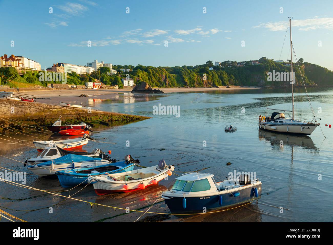 Summer sunrise at Tenby Harbour, Pembrokeshire, Wales Stock Photo - Alamy