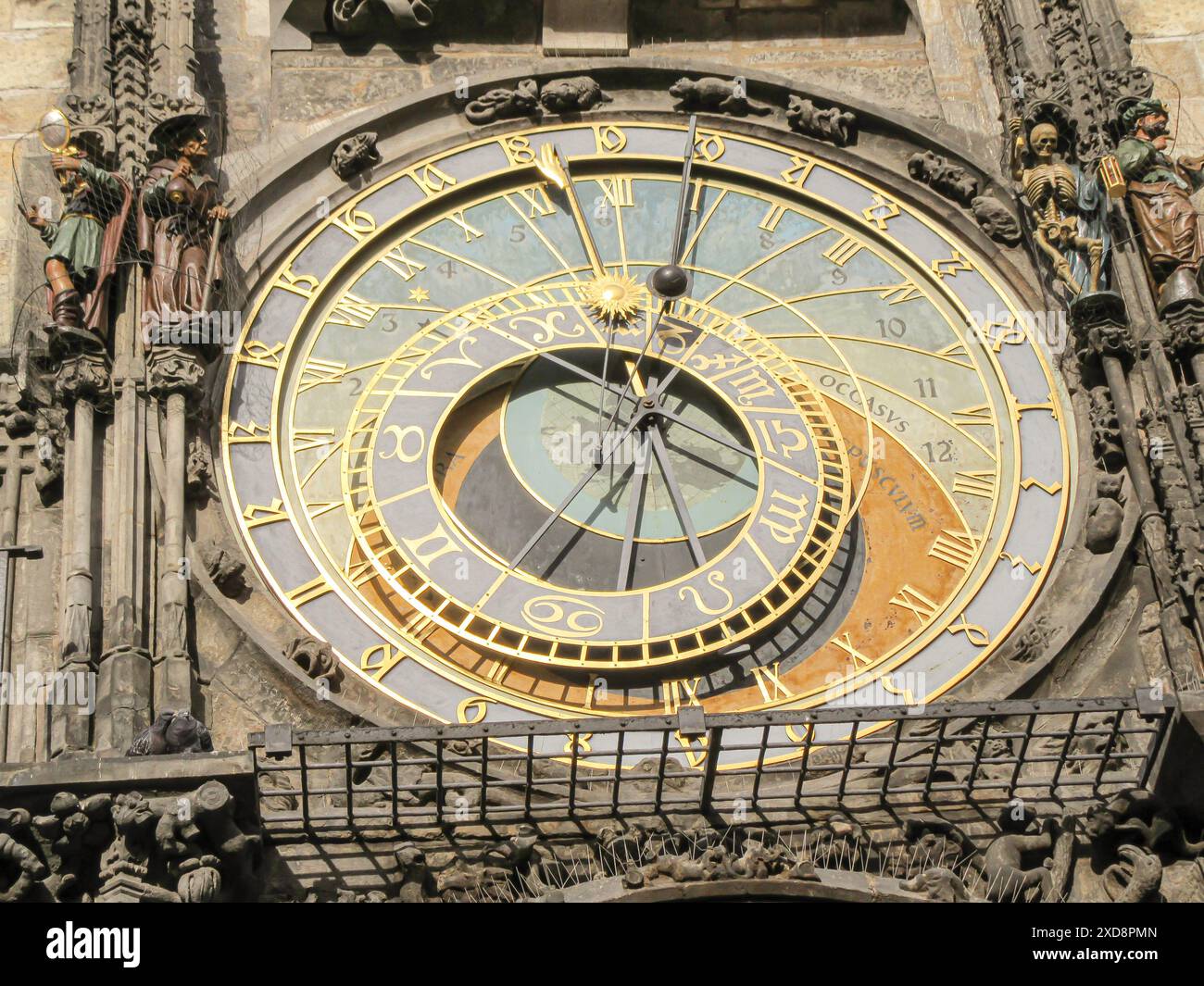 Detailed view of the Prague Astronomical Clock face Stock Photo - Alamy