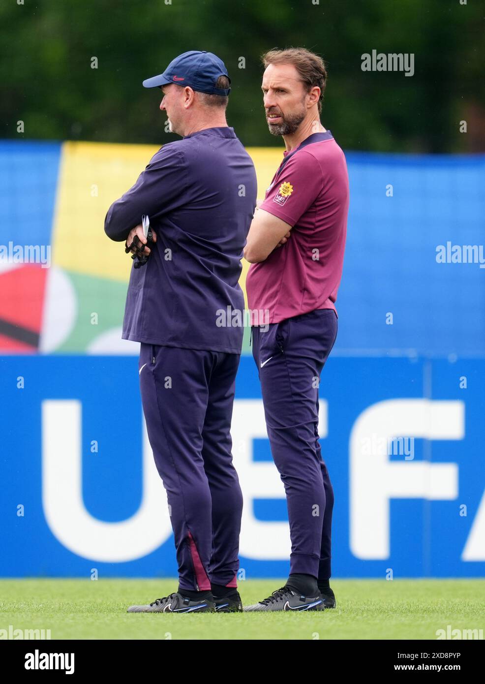 England assistant Steve Holland and manager Gareth Southgate during a ...