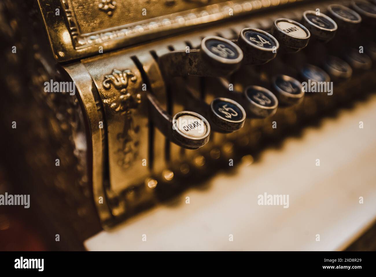 close up of vintage cash register Stock Photo - Alamy