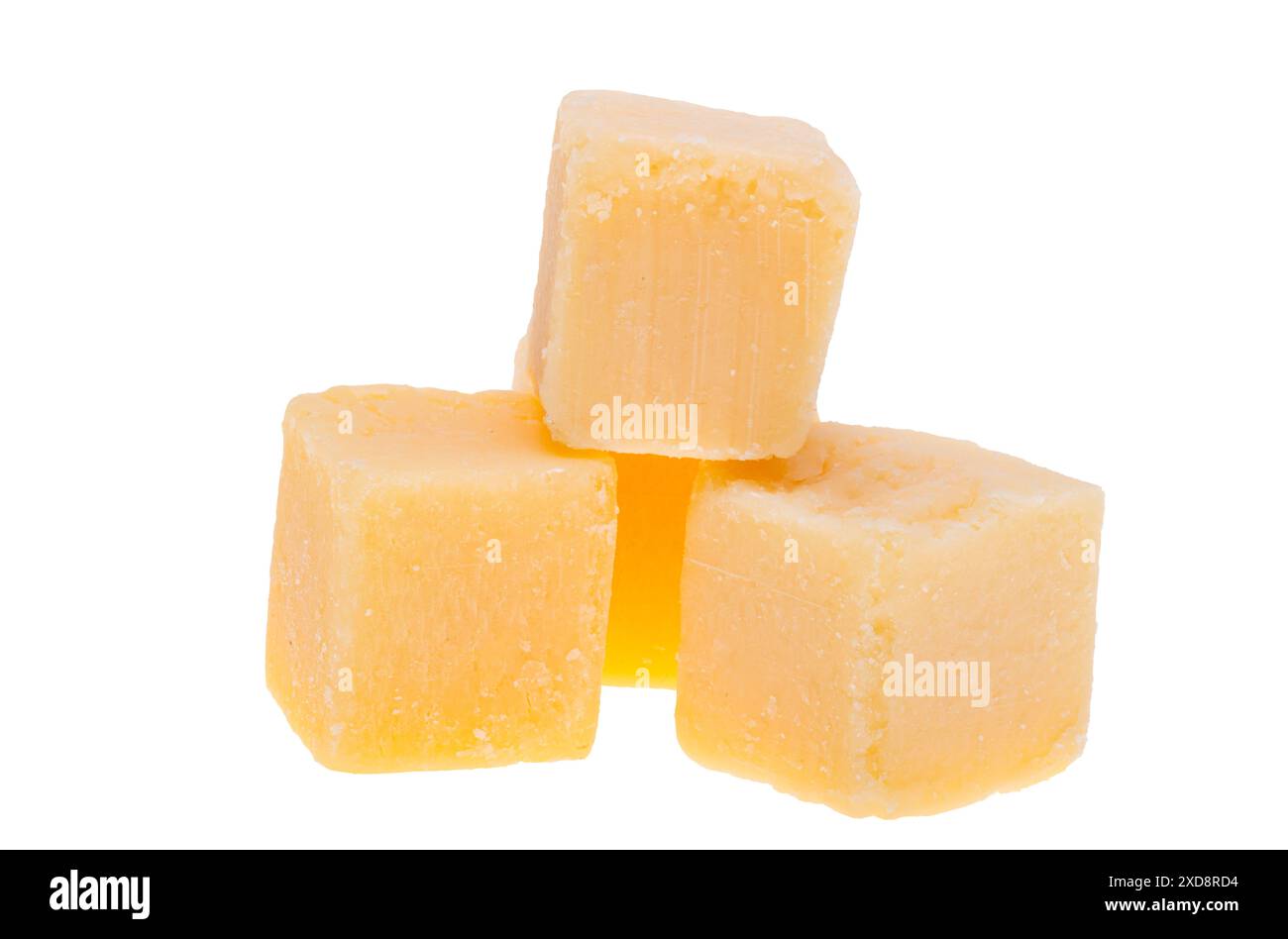 cheese cubes isolated on white background Stock Photo - Alamy