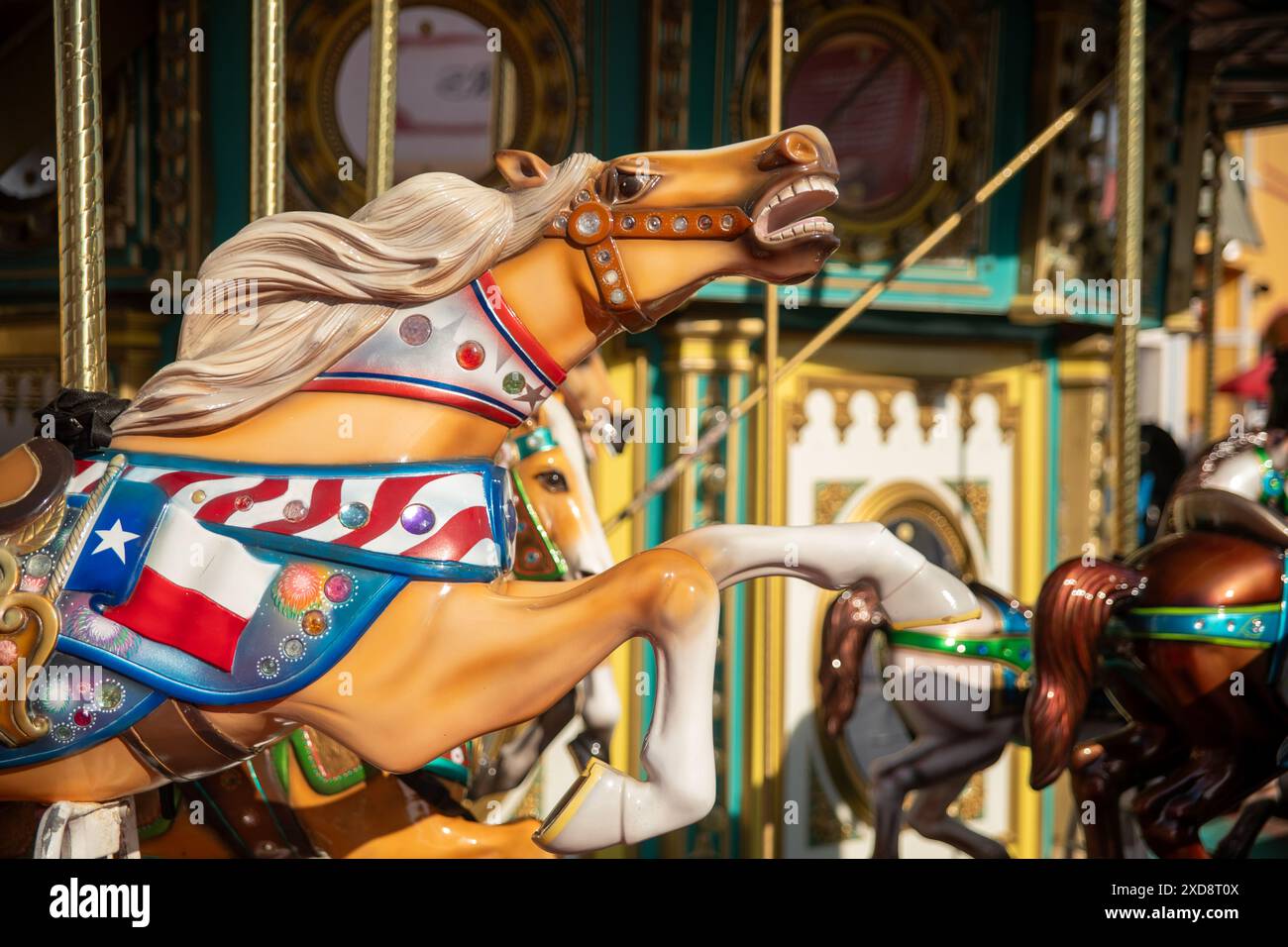 Texas themed carousel horse saddle hi-res stock photography and images ...