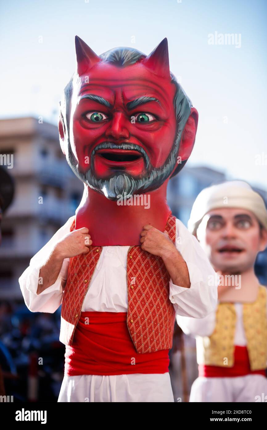 The big-headed of the Devil in the Corpus Christi procession Stock ...