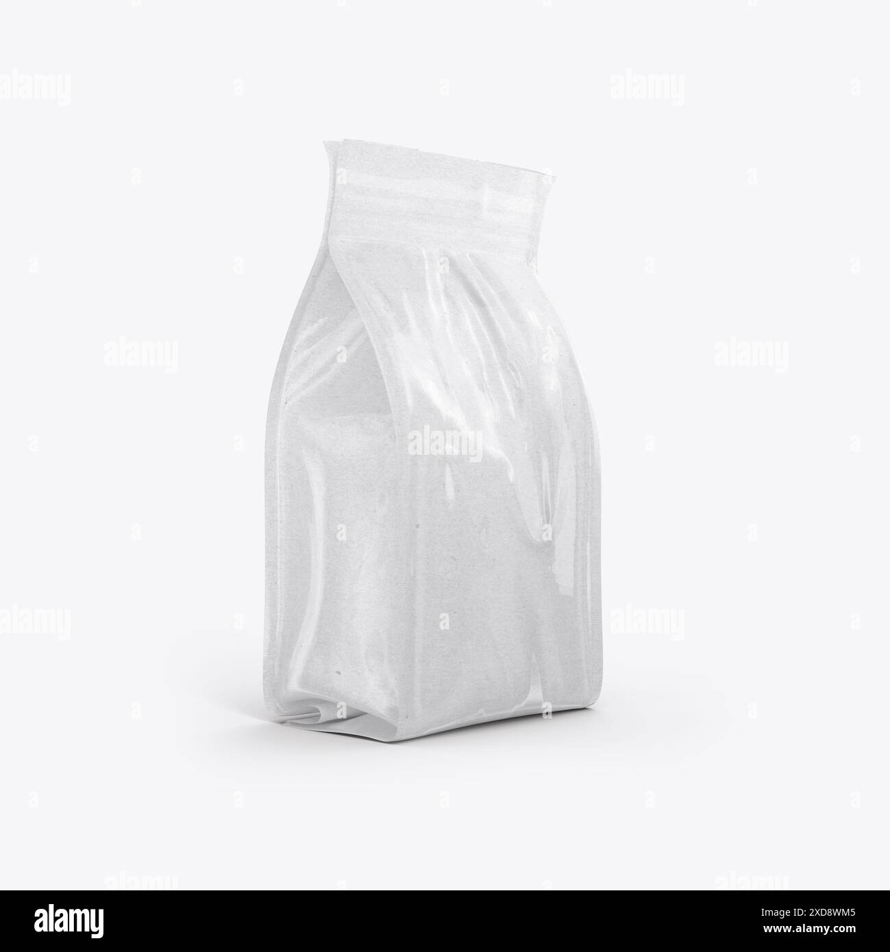 Coffee Bag Packaging Mockup 3D Rendering Isolated on White Background ...