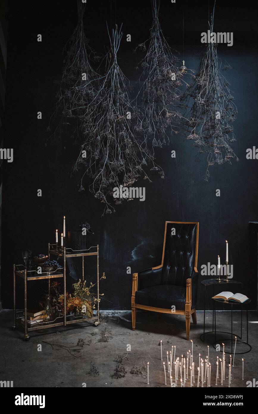 elegant and spooky halloween decor Stock Photo - Alamy