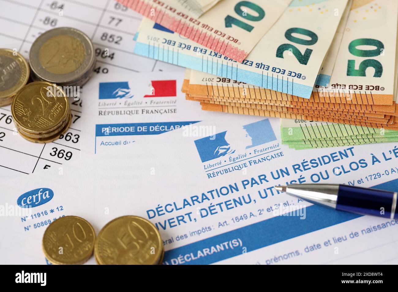 KYIV, UKRAINE - APRIL 20, 2024 Republique Francaise Cerfa logo from ...