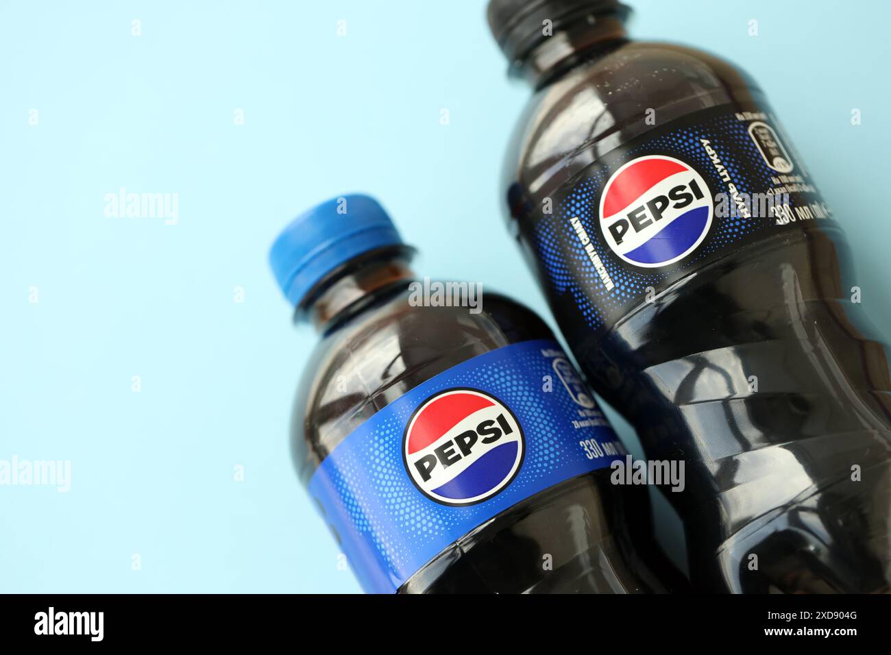 KYIV, UKRAINE - APRIL 20, 2024 Pepsi small 330ml plastic bottle drink ...