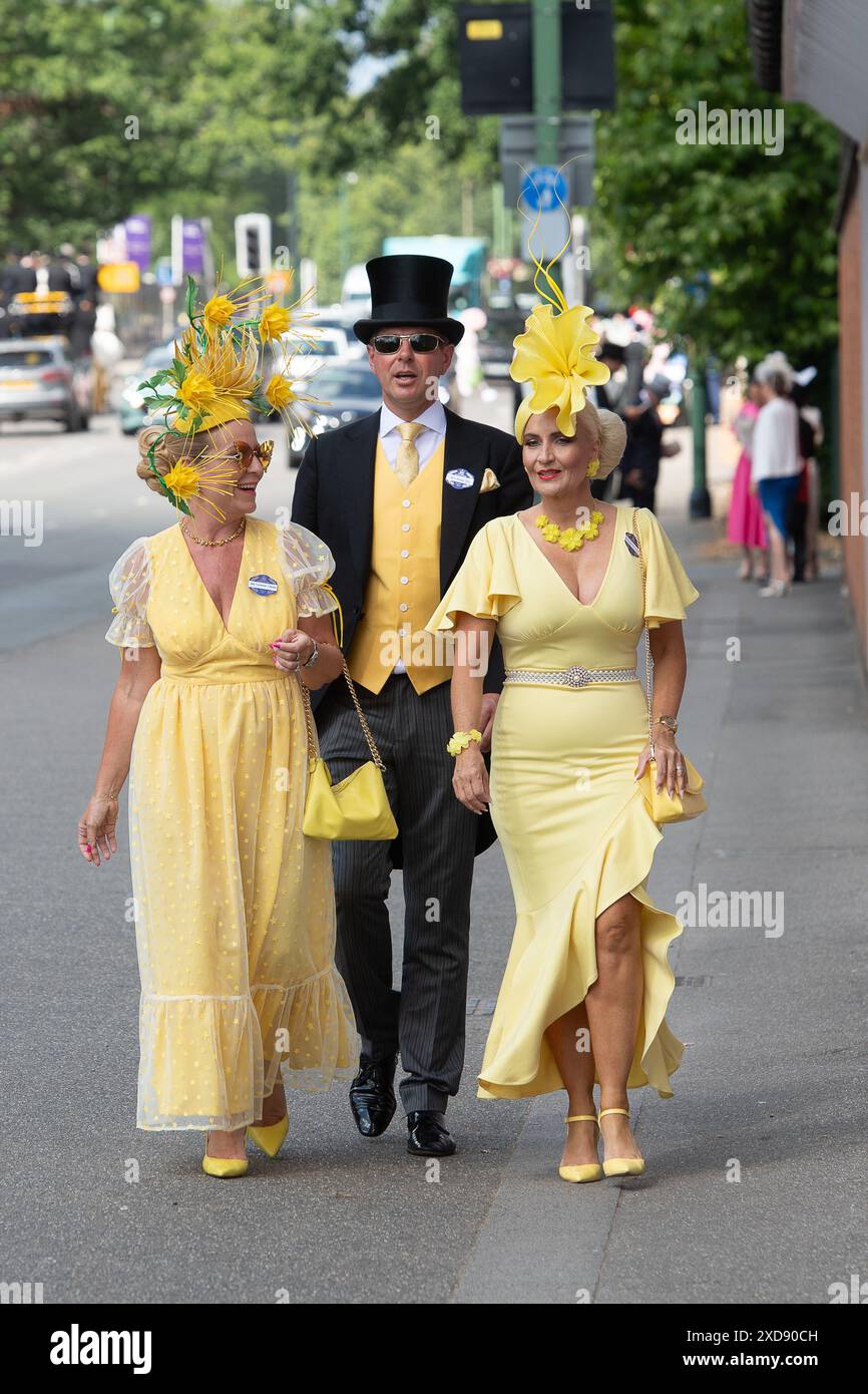 Ascot, UK. 21st June, 2024. The Ascot Milliner, Viv Jenner (L) and ...
