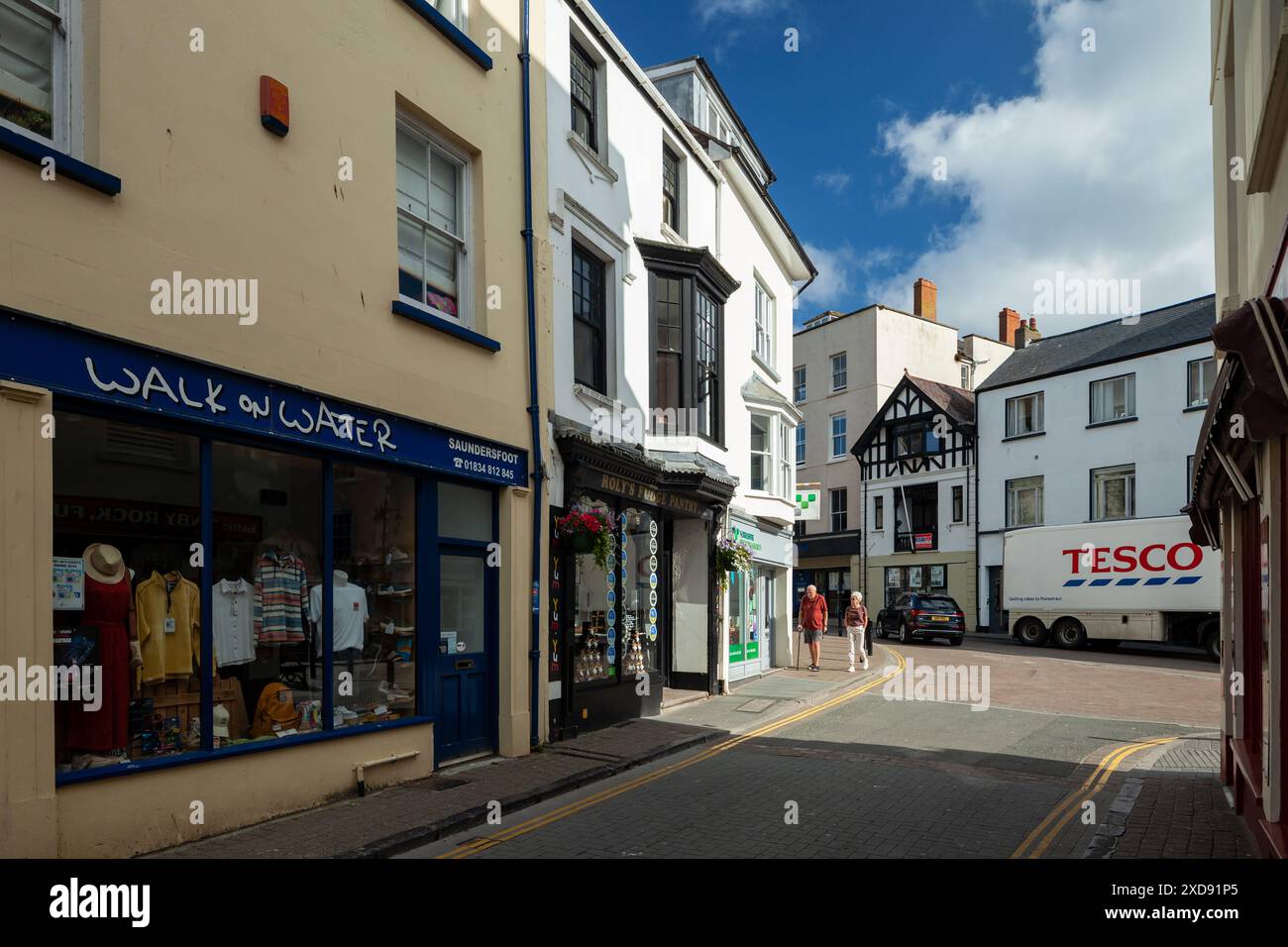 Tenby town centre hi-res stock photography and images - Alamy