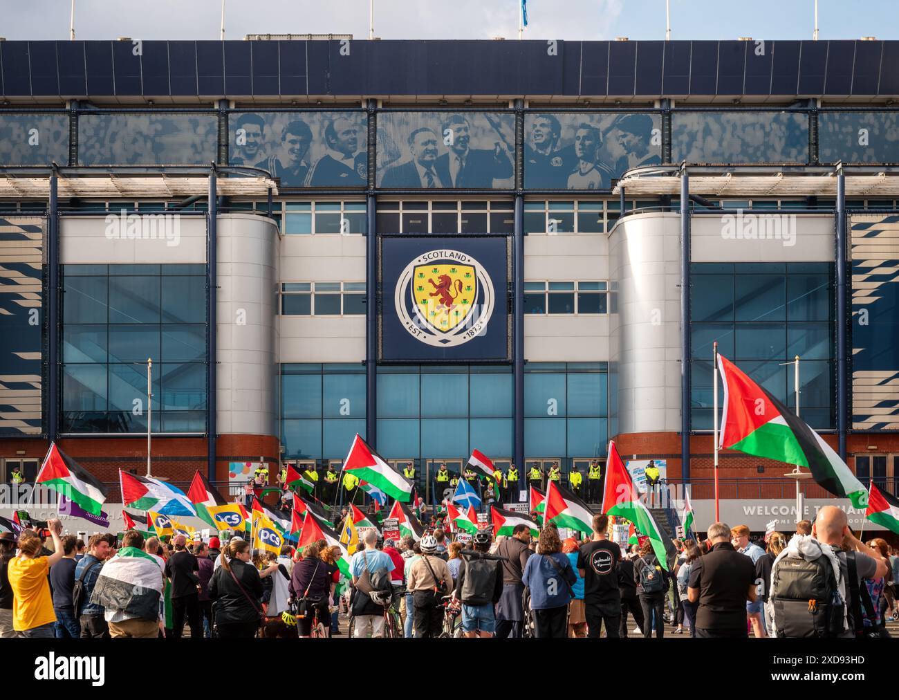 Pro Palestine protest called Show Isreal Genocide the Red Card outside ...
