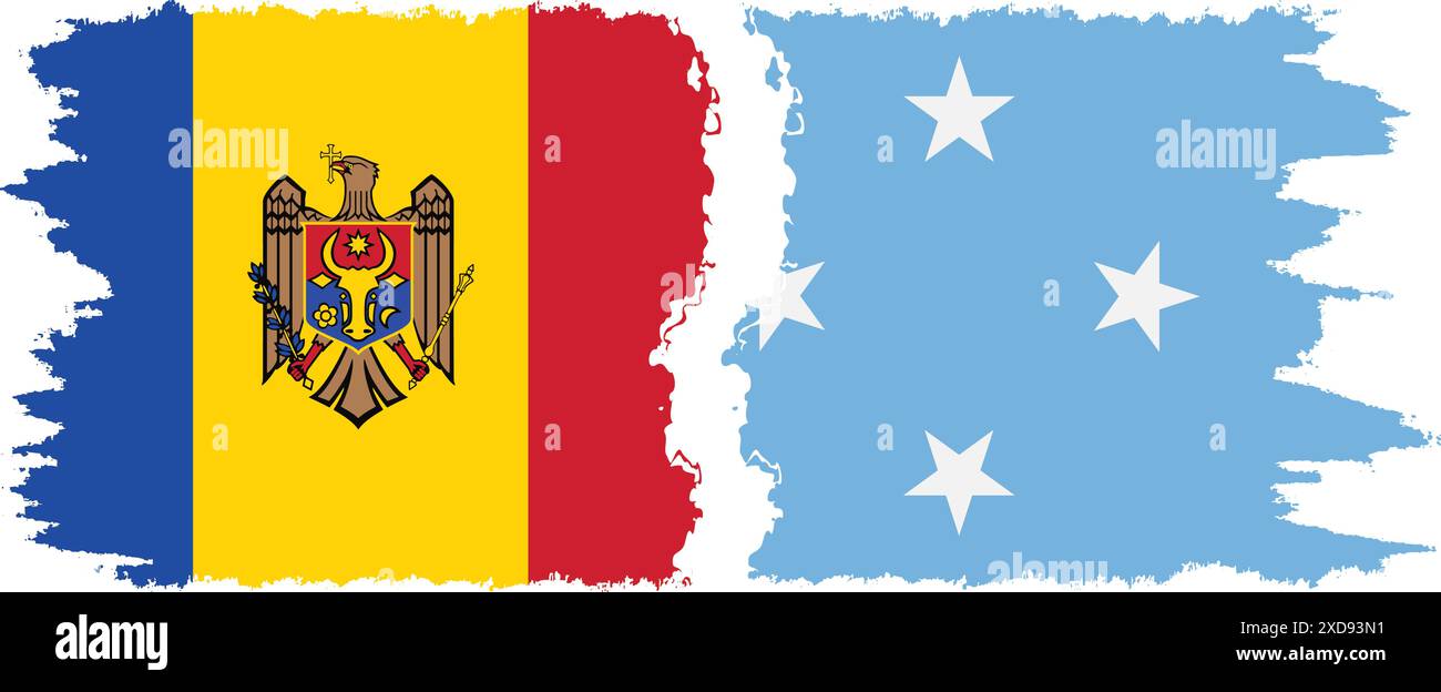 Moldova micronesia flag Stock Vector Images - Alamy