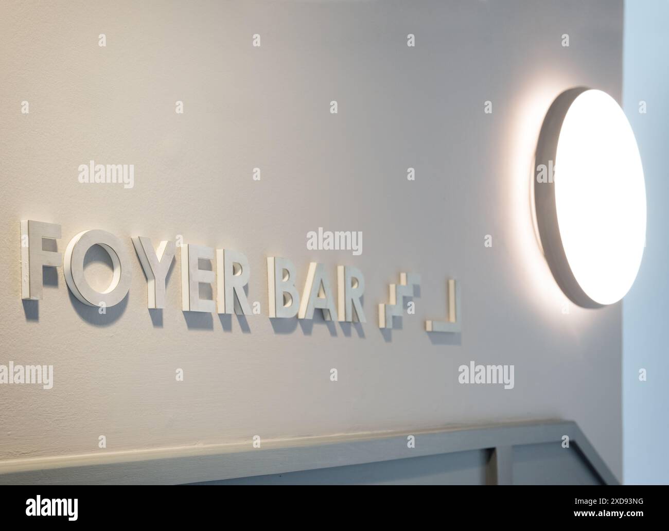 Interior architectural photographs of the stairwell with signage for ...