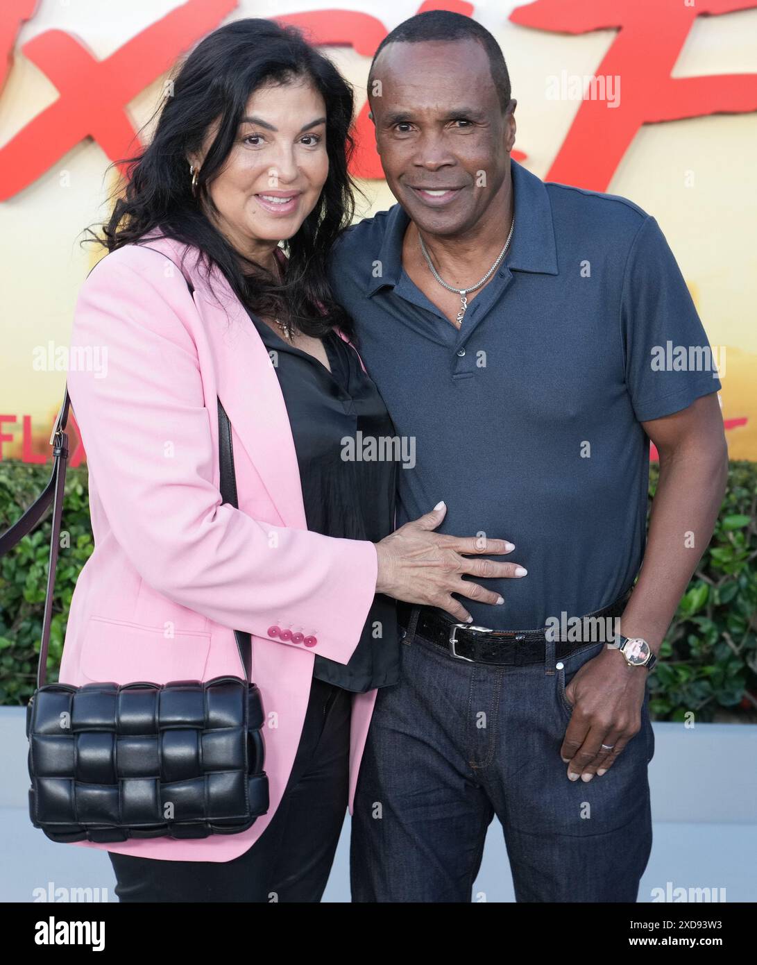 (L-R) Bernadette Leonard and Sugar Ray Leonard at the BEVERLY HILLS COP ...