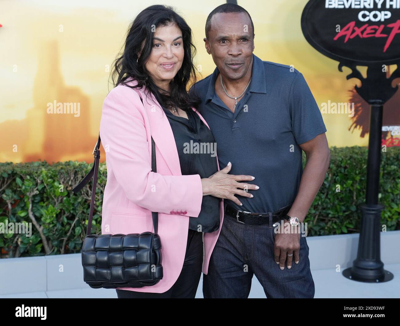 (L-R) Bernadette Leonard and Sugar Ray Leonard at the BEVERLY HILLS COP ...