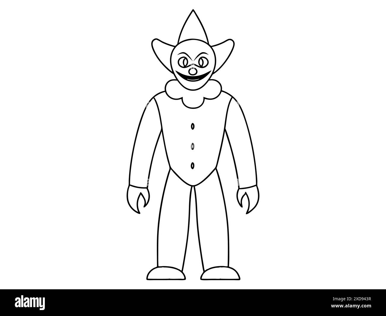 Circus clown coloring page Cut Out Stock Images & Pictures - Alamy