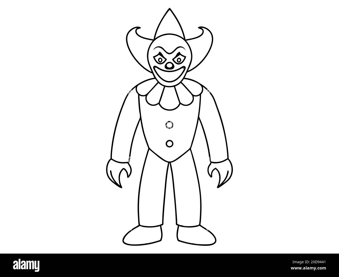 Circus clown coloring page Cut Out Stock Images & Pictures - Alamy