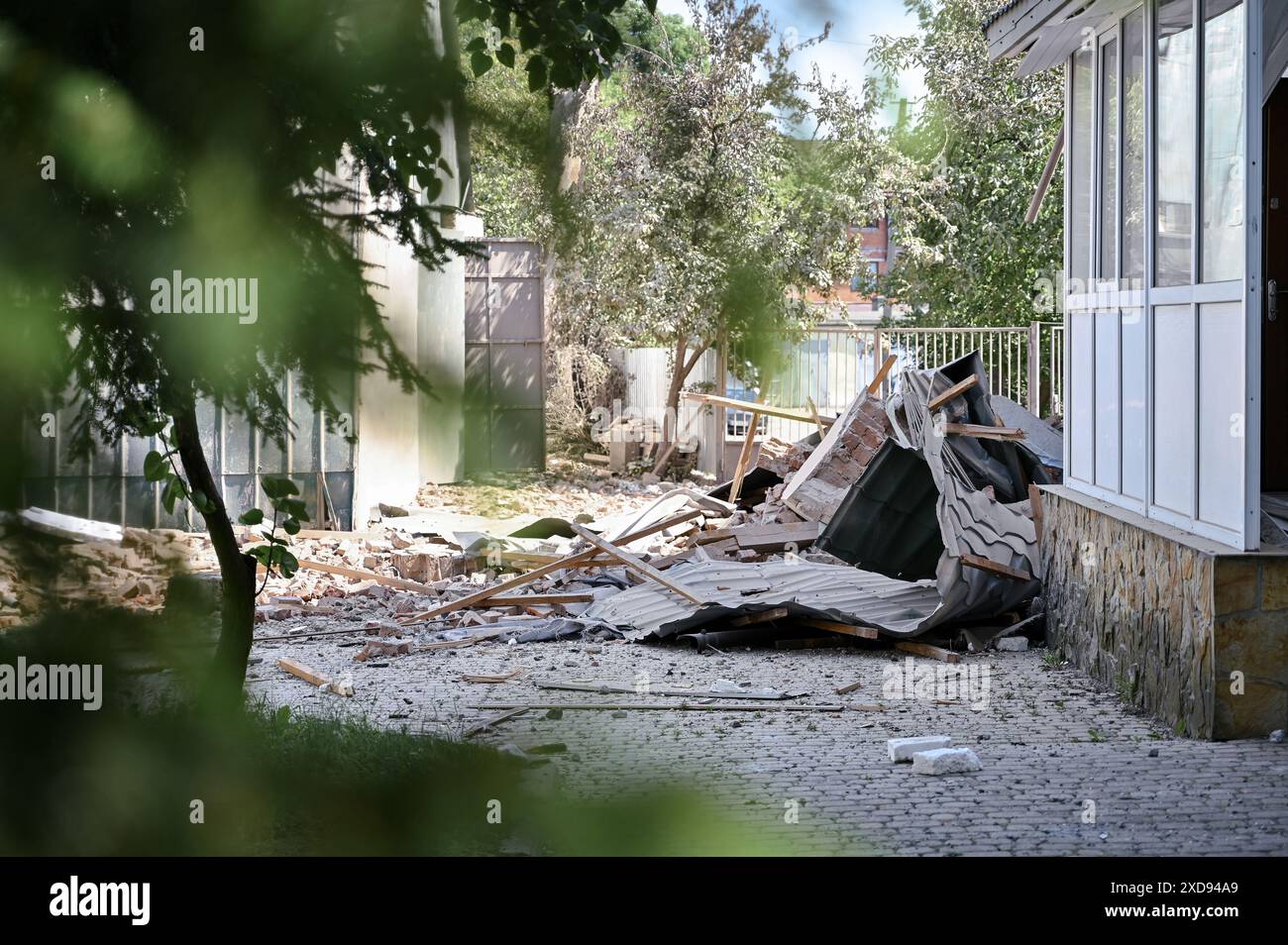 Non Exclusive: LVIV, UKRAINE - JUNE 19, 2024 - Debris covers the ground ...
