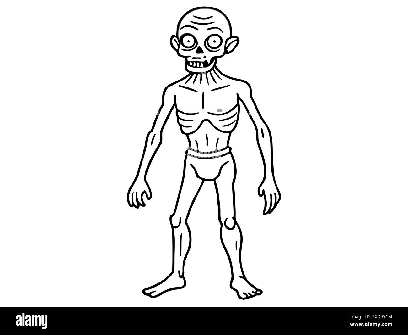 Creepy zombie coloring page vector hi-res stock photography and images ...