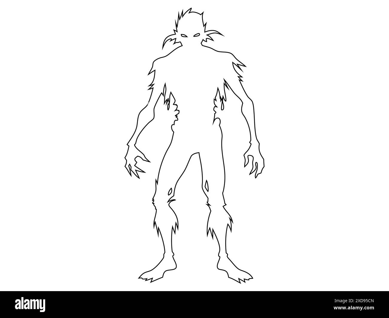 Creepy zombie coloring page vector hi-res stock photography and images ...