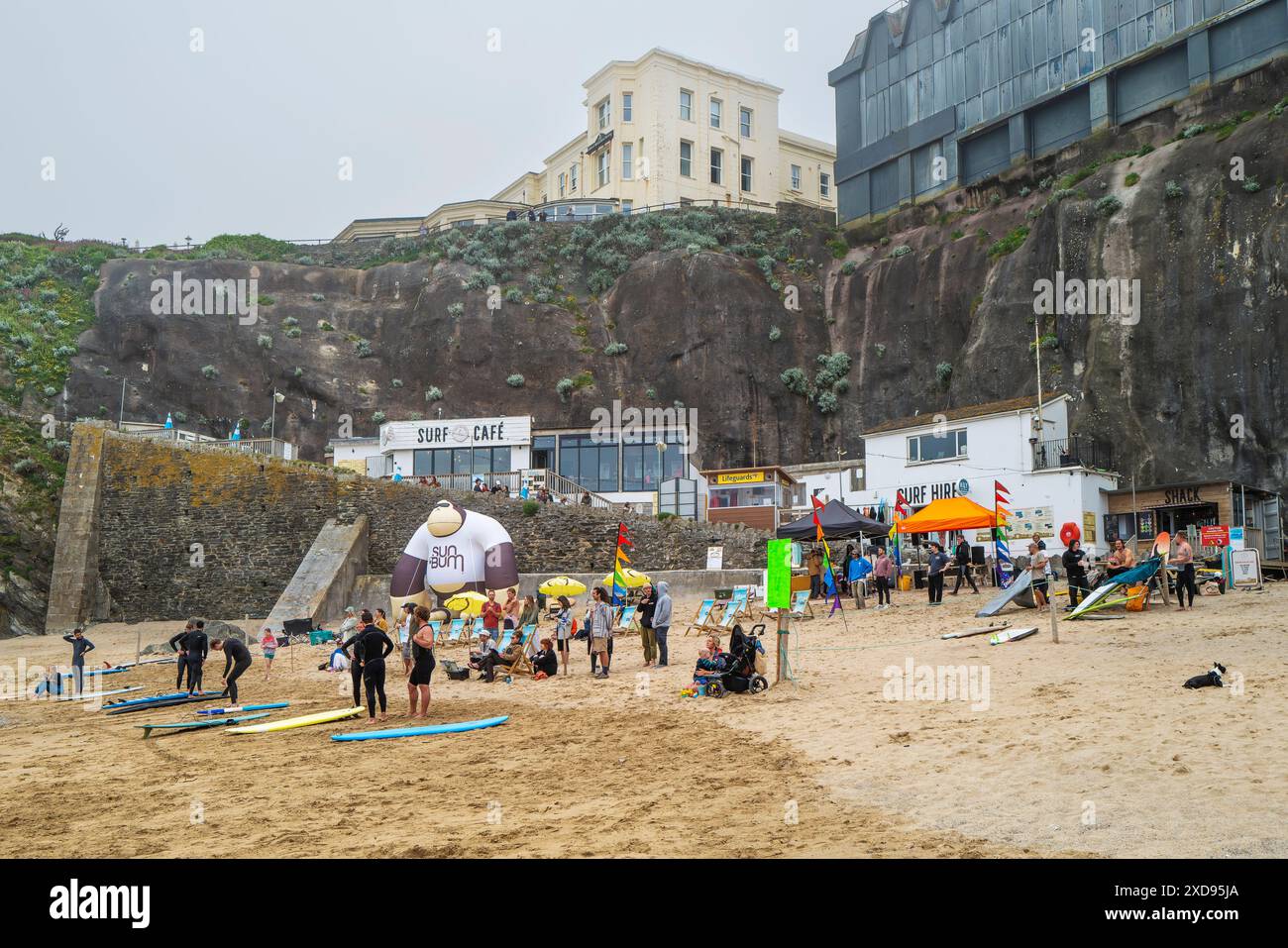 People gathering for the start of the Sand Bandit Showdown surfing ...