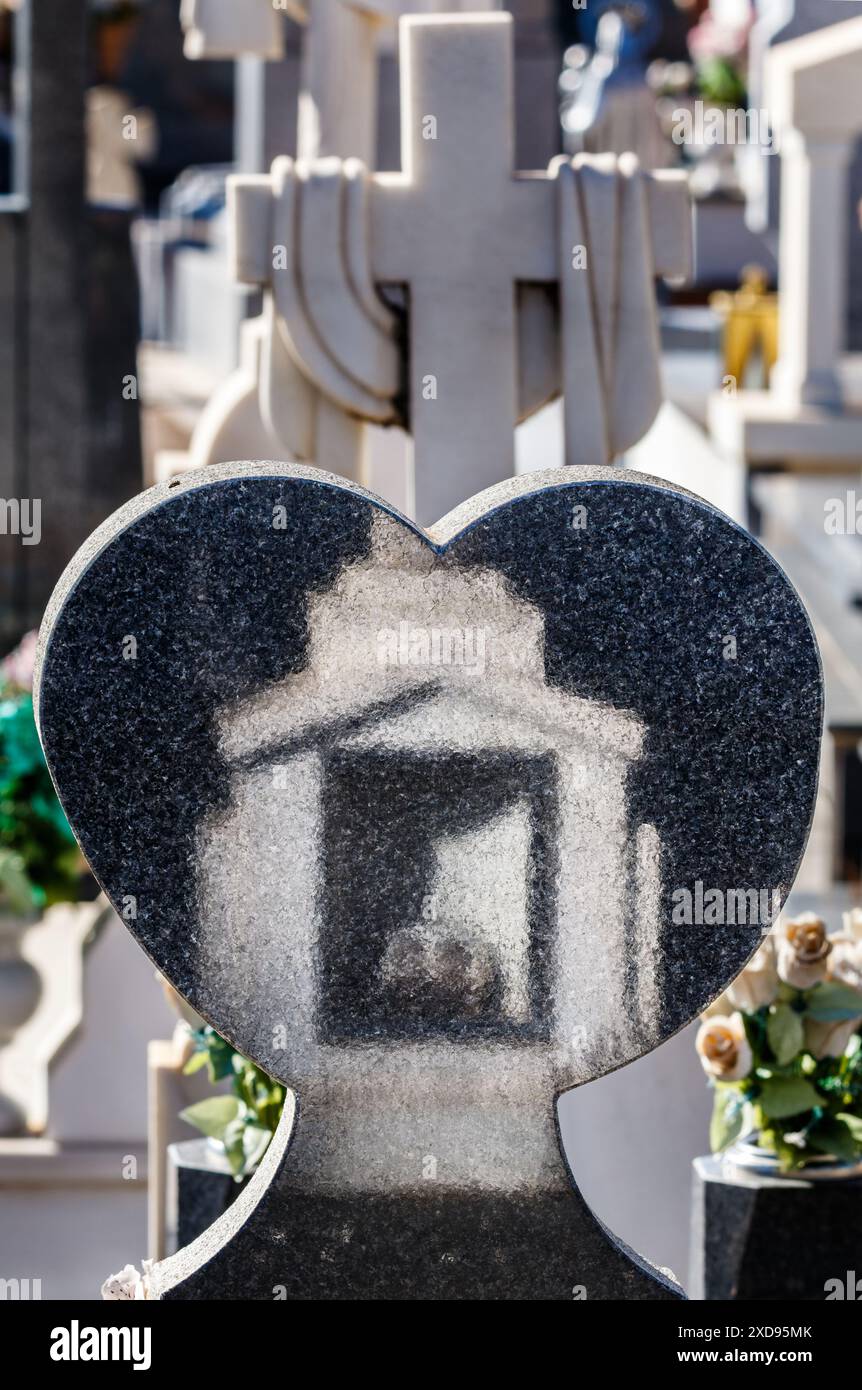 Reflection on a tomb in the Alhambra cemetery Stock Photo - Alamy