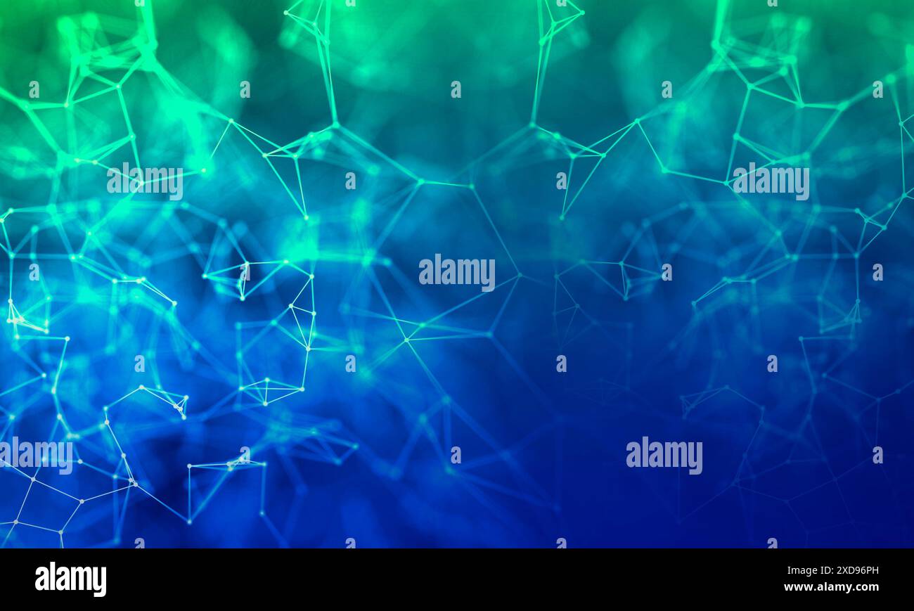 Abstract digital network background with interconnected points and ...