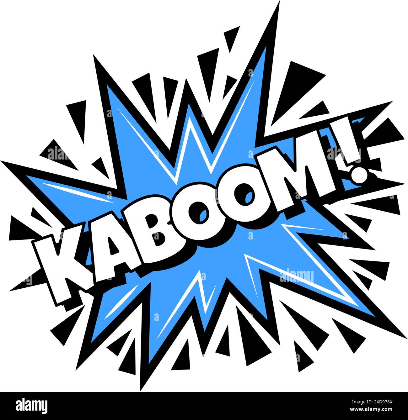 Pow comic bubble. Sound dialogue speech bubbles with word Kaboom. Pop art expression in bright ...