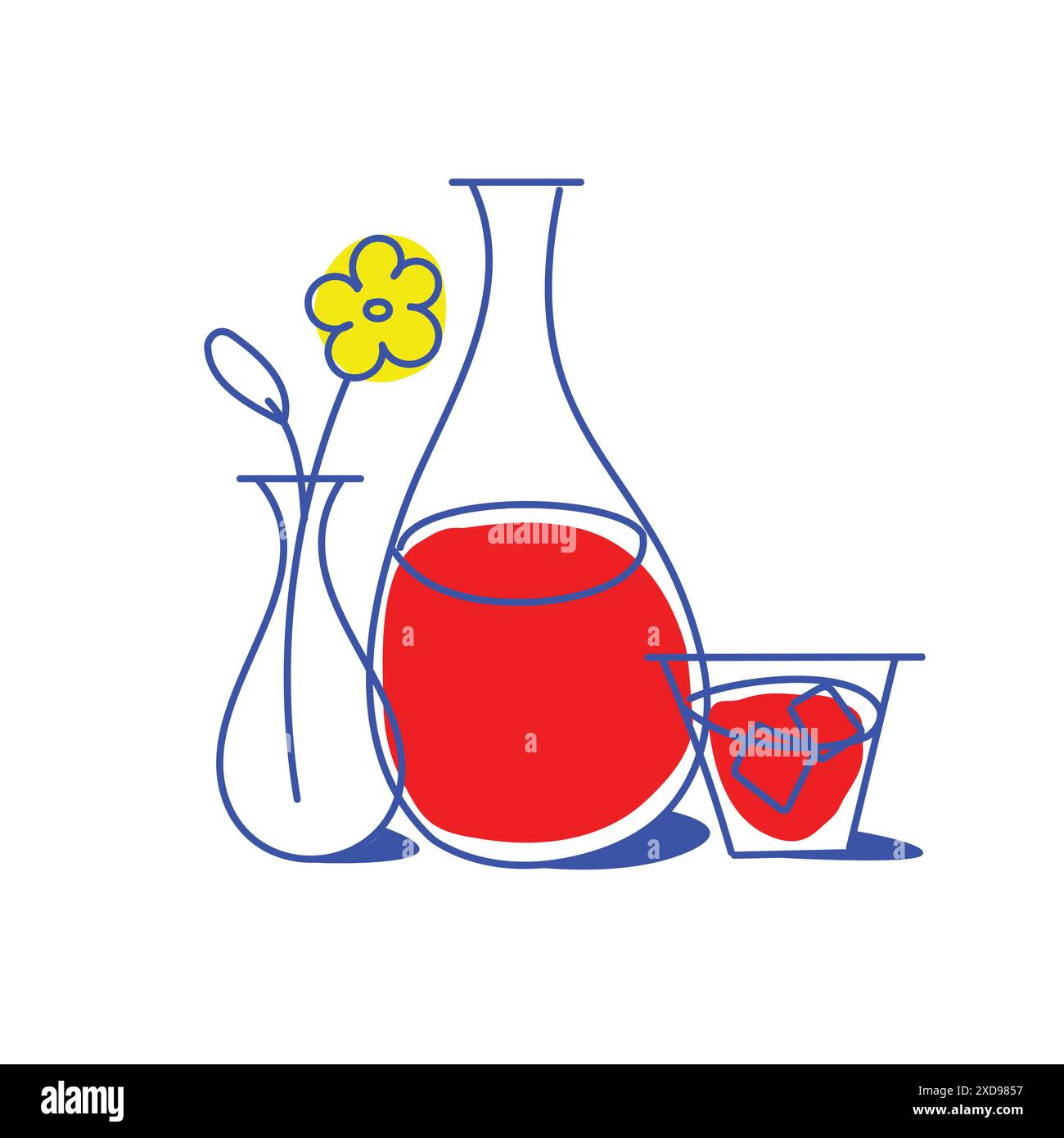 Creative minimal design. A Sip of Summer. vibrant yellow flower and a ...