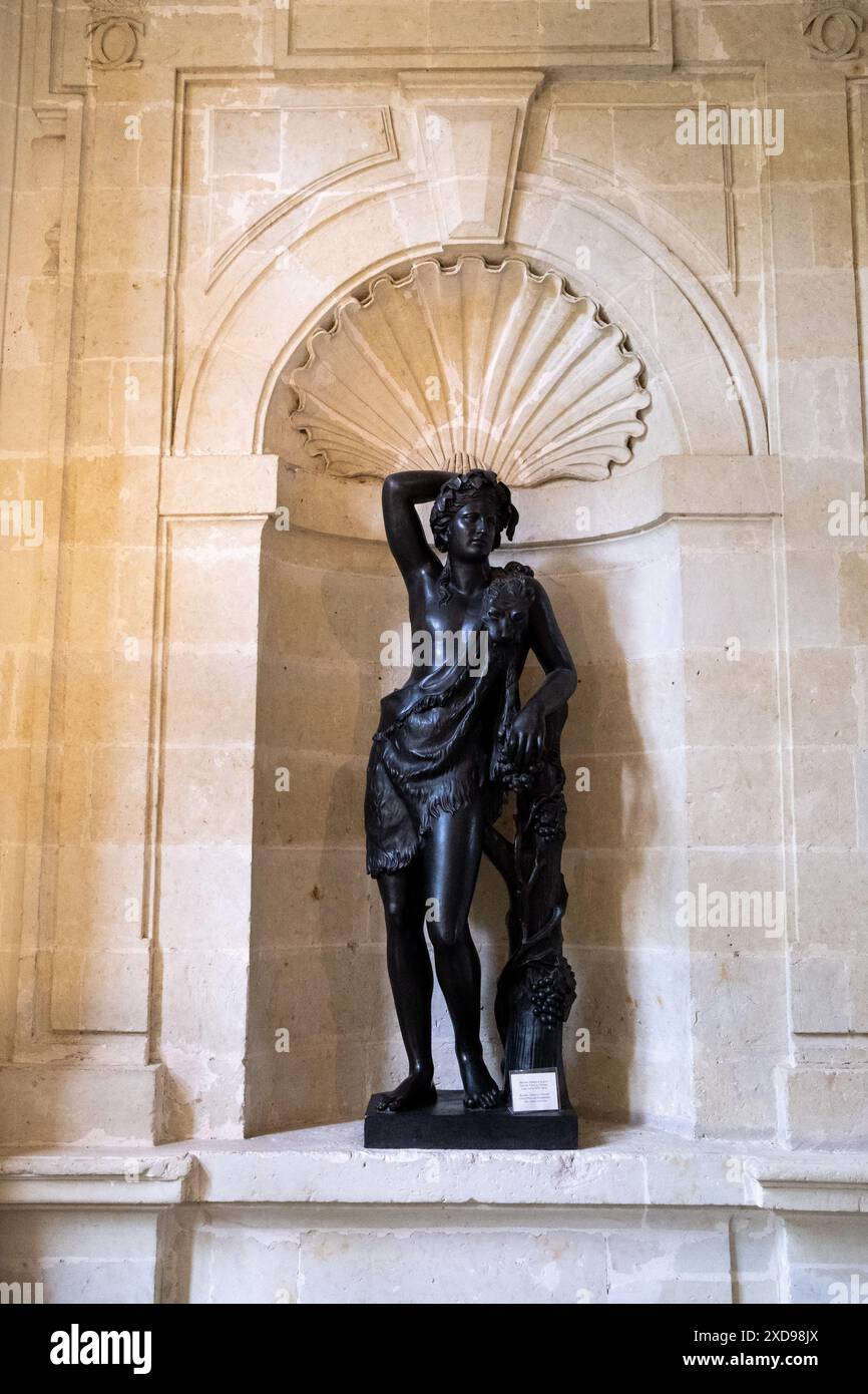 Statue of Bacchus (Dionysus), god of Greek and Roman mythology, inside ...