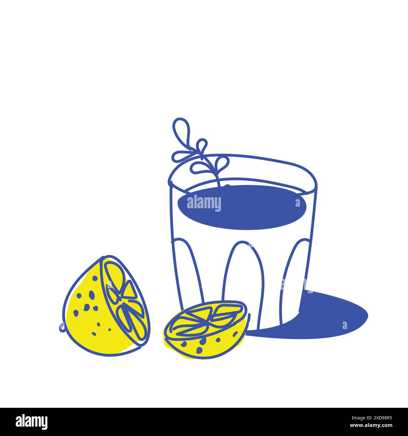 Creative minimal design. Refreshing cocktail with lemon and citrus ...