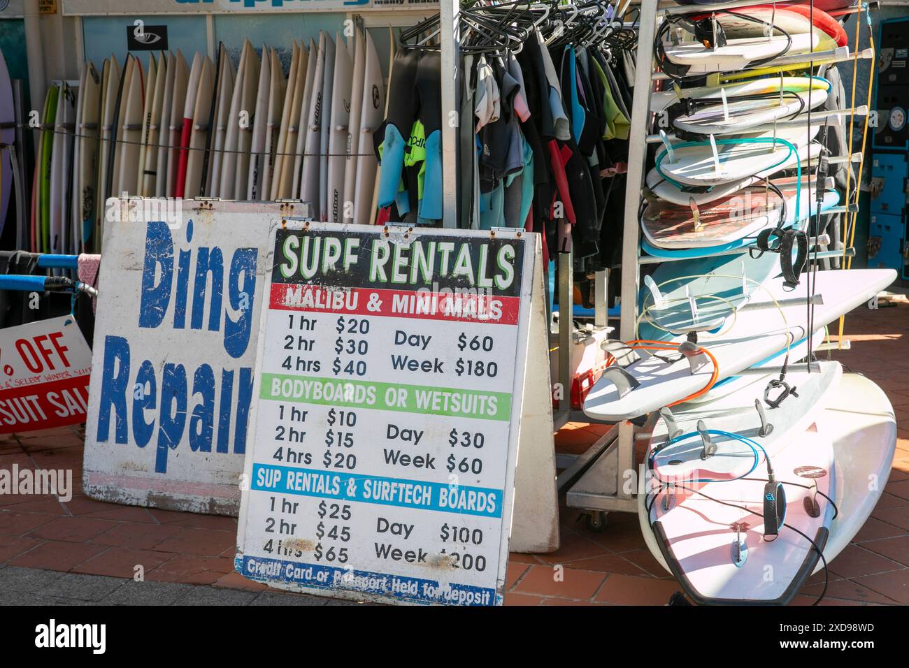 Surfboard hire rental store in Manly Beach suburb of Sydney, NSW ...