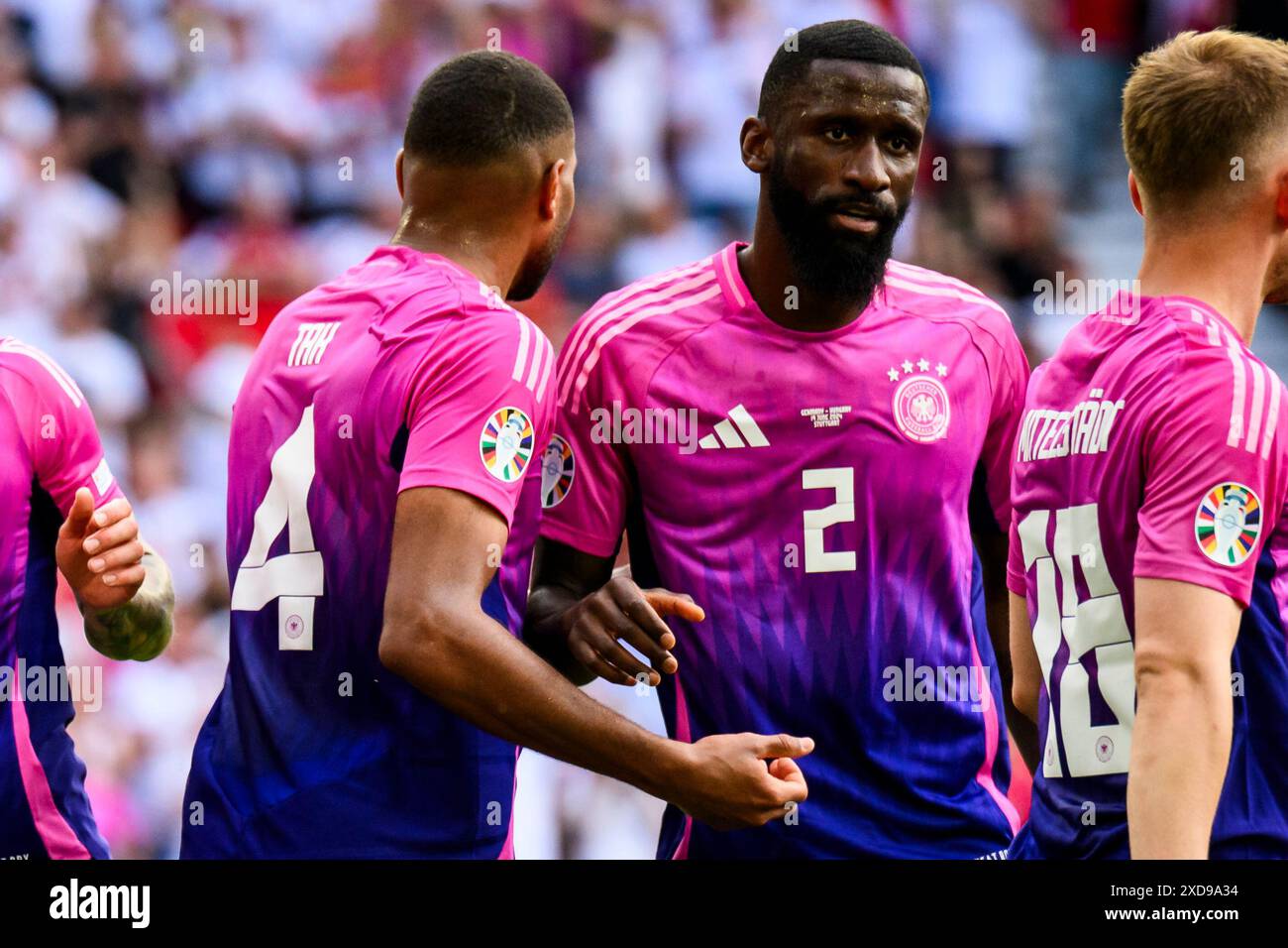 Stuttgart, Germany. 19th June, 2024. German defenders Jonathan Tah ...