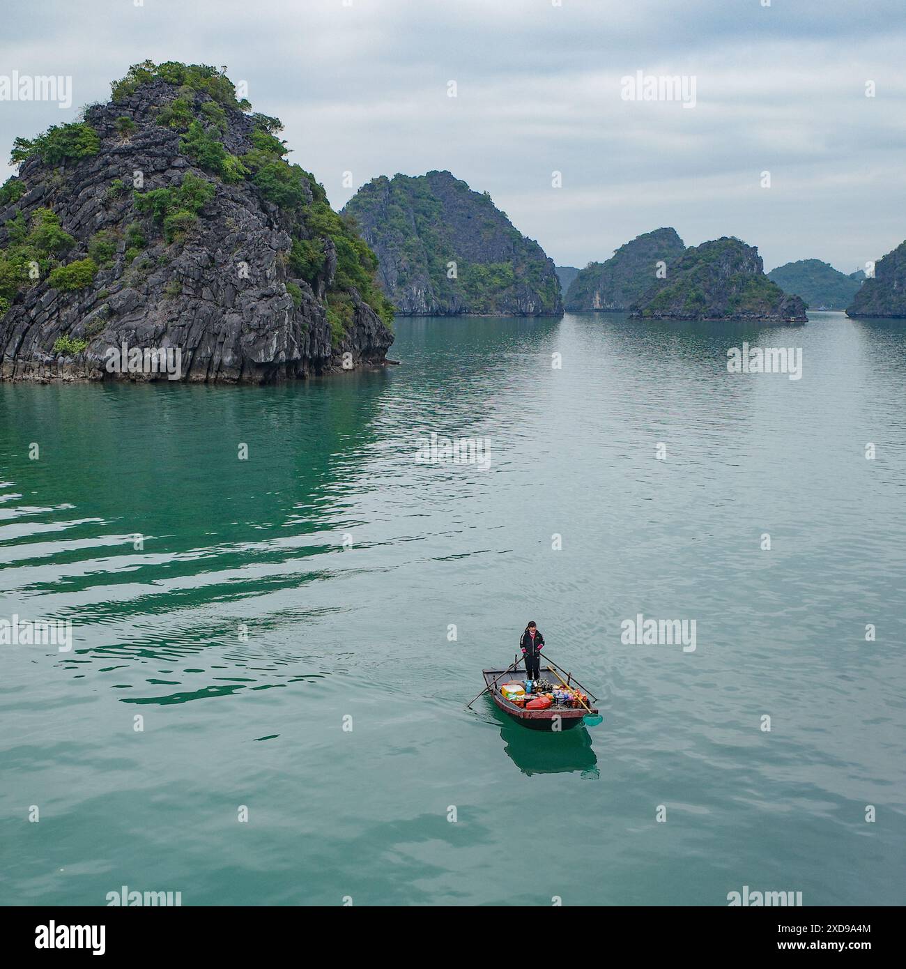 Halong Bay, Vietnam - 30 Jan, 2024: Limestone karsts of Ha Long Bay ...