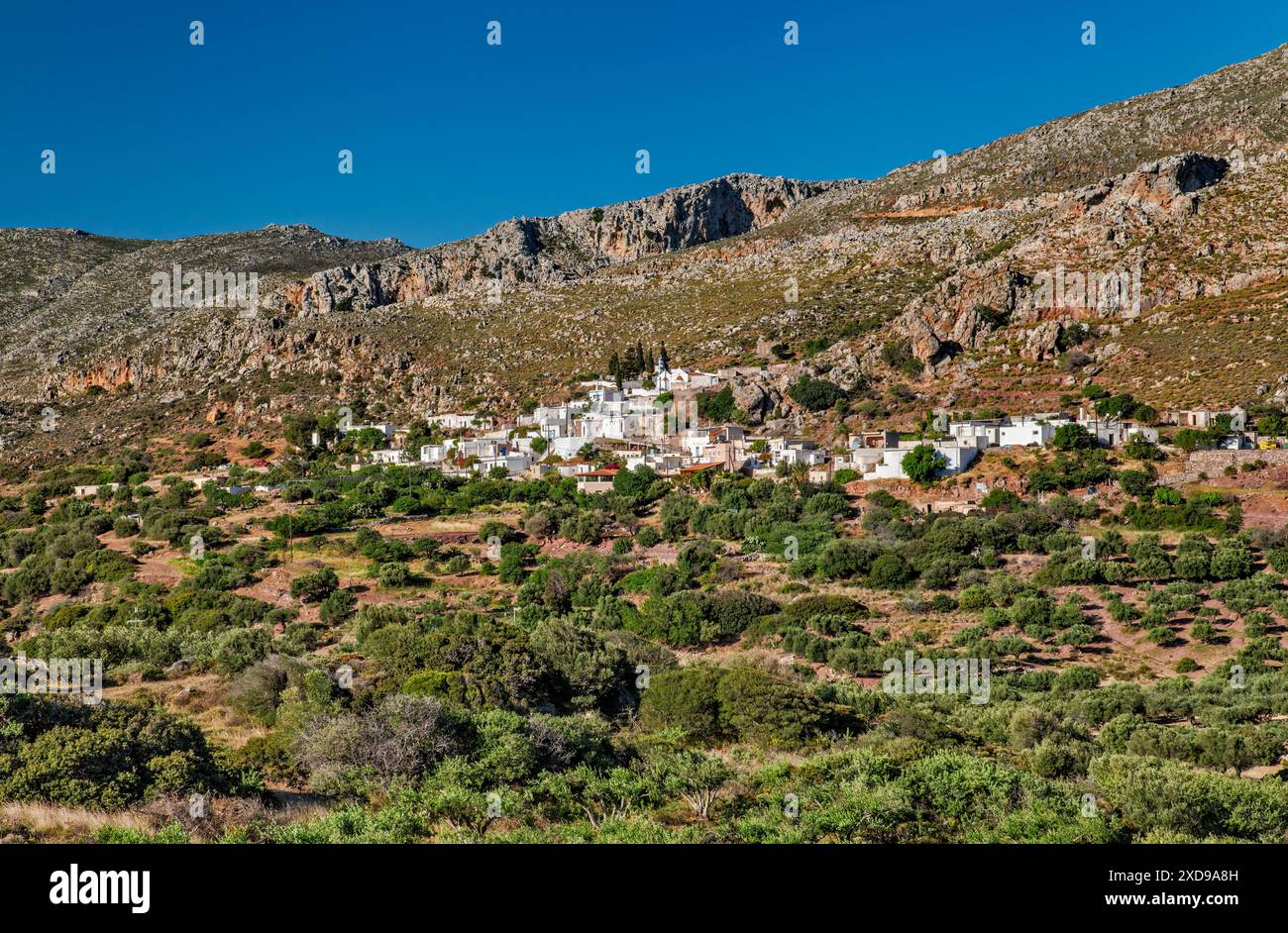 Village of Adravasti, Sitia Mountains, Sitia Geopark, Eastern Crete ...