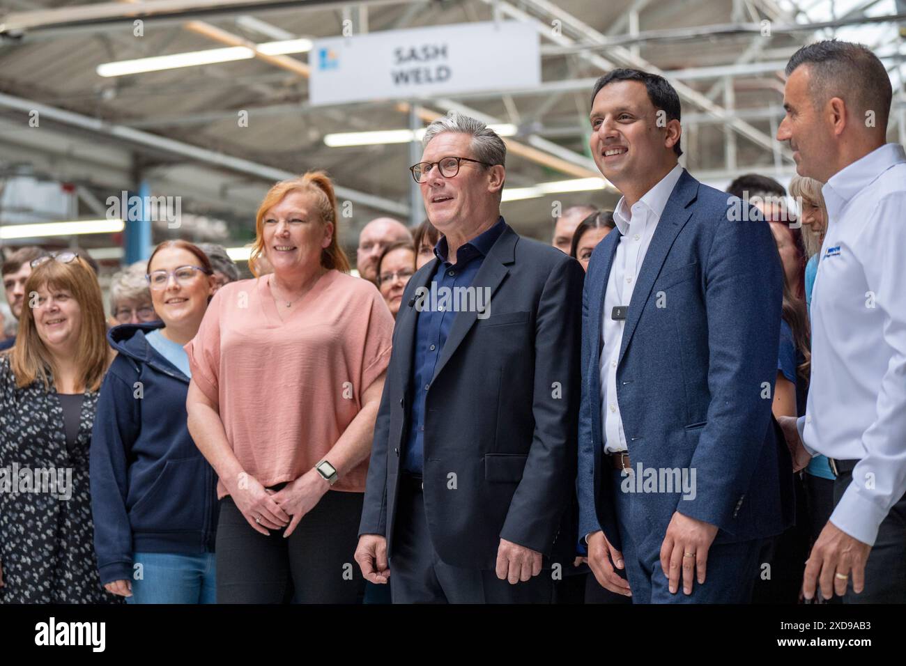 Labour Party leader Sir Keir Starmer with Scottish Labour leader Anas ...