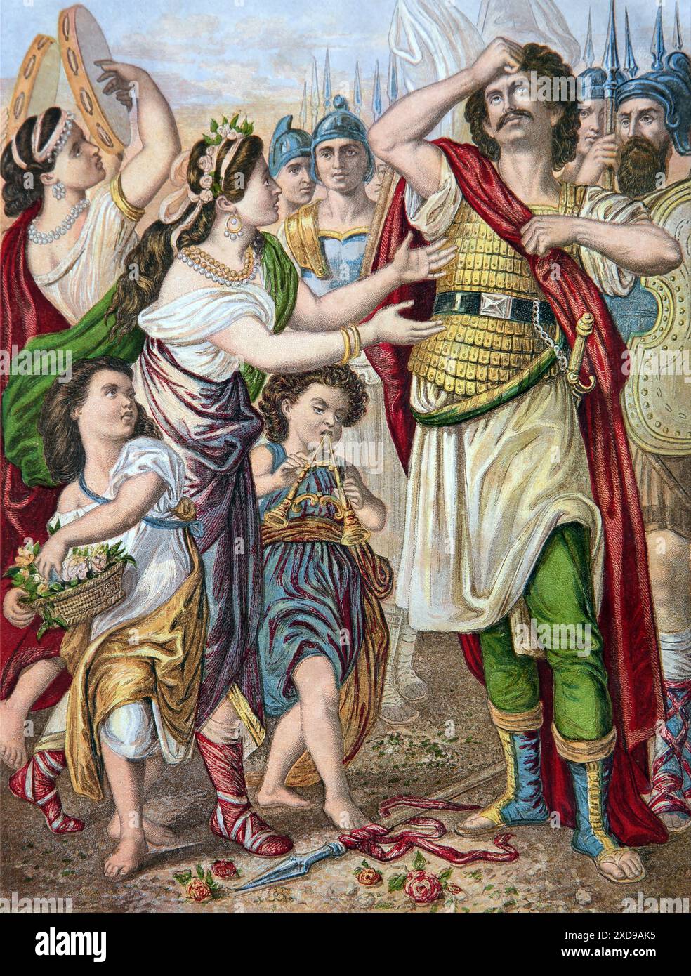 Illustration of Jephthah's Rash Vow - After Leading the Israelite's ...