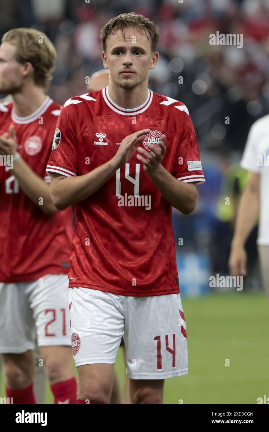 Mikkel Damsgaard of Denmark salutes the supporters following the UEFA ...